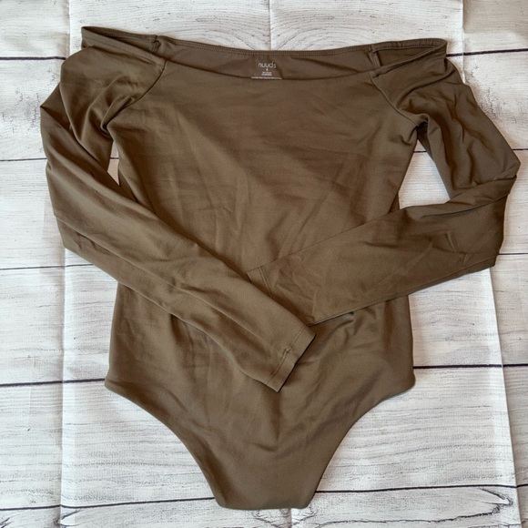 nuuds | Tops | Nuuds Off The Shoulder Bodysuit | Poshmark